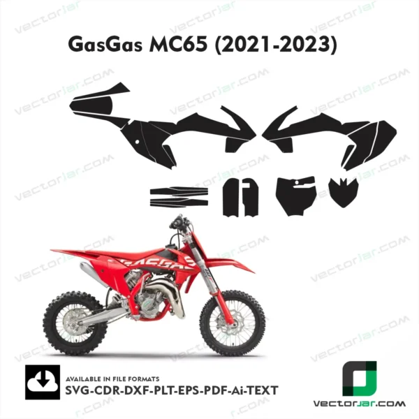 GasGas MC65 (2021-2023) graphics vector template