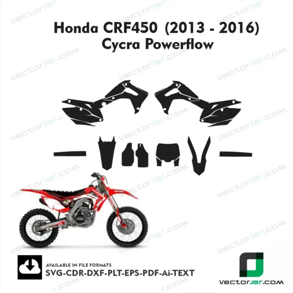 Honda CRF450 Cycra Powerflow (2013 - 2016) graphics vector template