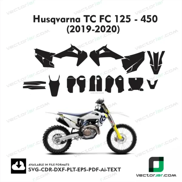 Husqvarna TC FC 125 - 450 (2019-2020) graphics vector template