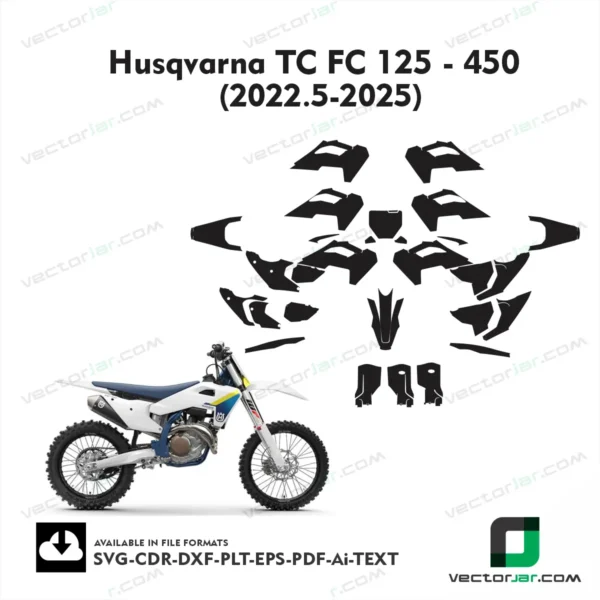 Husqvarna TC FC 125 - 450 (2022.5-2025) graphics vector template